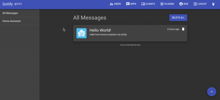 Self Hosted Push Notifications with Gotify and Home Assistant – Rob ...